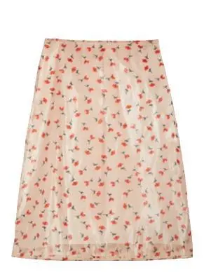 JIL SANDER Floral A-line Skirt - Pink Salt