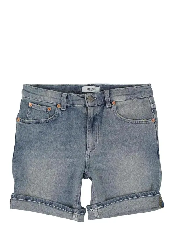 DONDUP Teen Bermuda Jeans Derick In Stretch Cotton - Gray