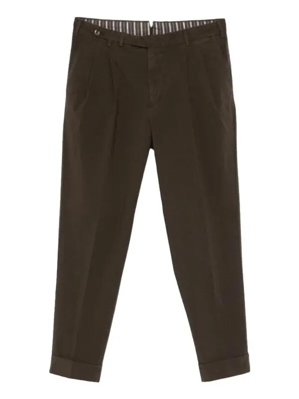 PT TORINO Carrot Fit Pleated Trousers - Black