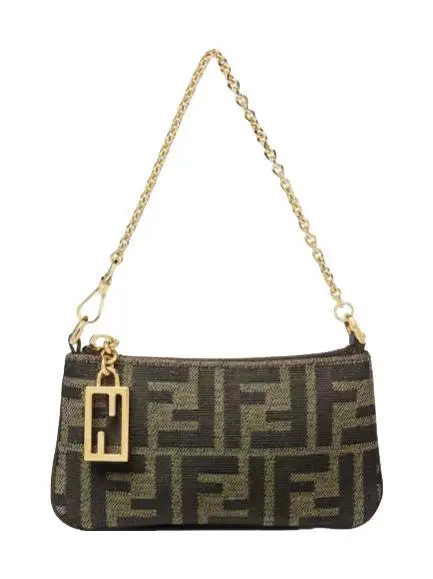Fendi Baguette Mini Pouch - Brown