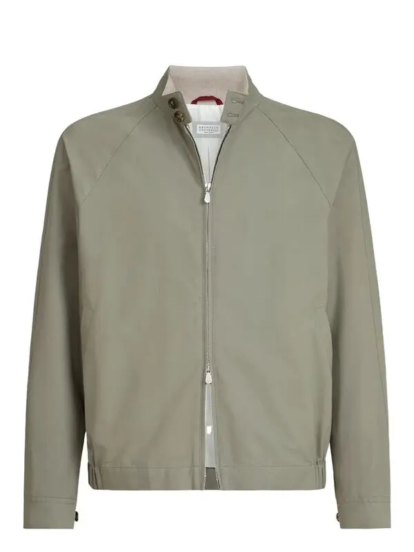 Brunello Cucinelli Water-resistant Gabardine Jacket - Khaki