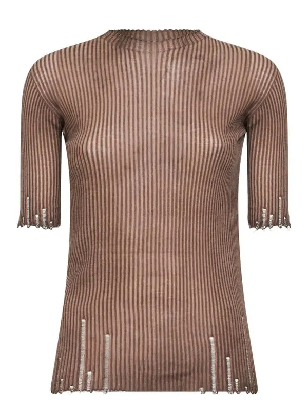 UMA WANG Short-sleeved Knitted Cardigan - No