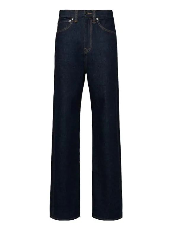 Khaite Bonnie Straight Leg Denim Jeans - Black