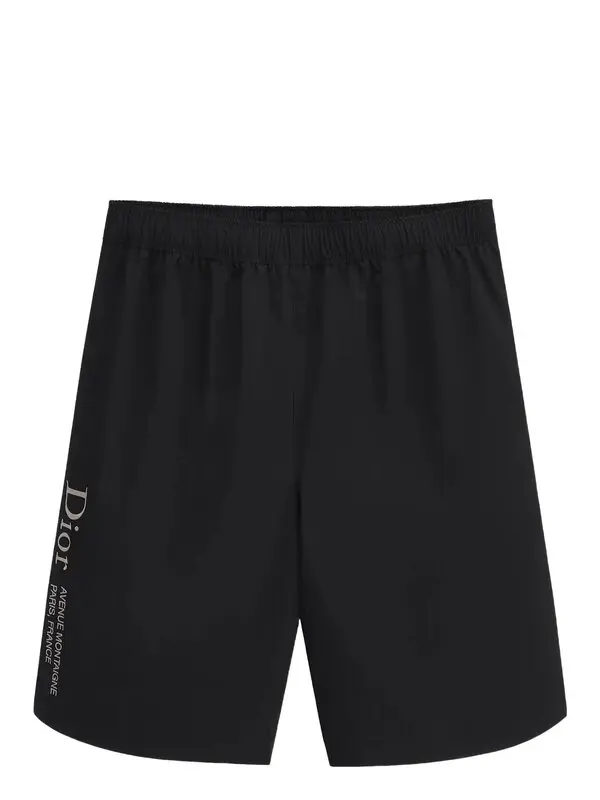 Dior Montaigne Embroidery Track Shorts - Black