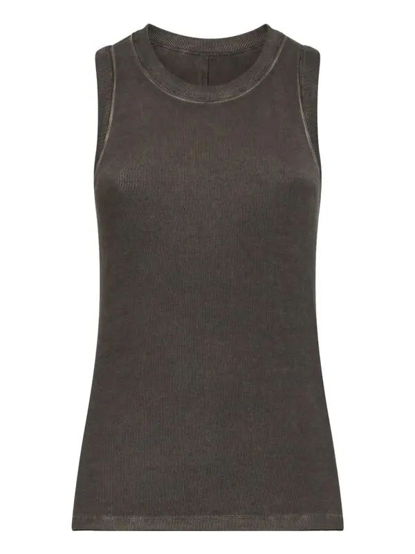 UMA WANG Sleeveless Ribbed Vest - Black