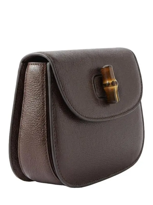 Gucci Bamboo Clasp Pouch - Dark Brown