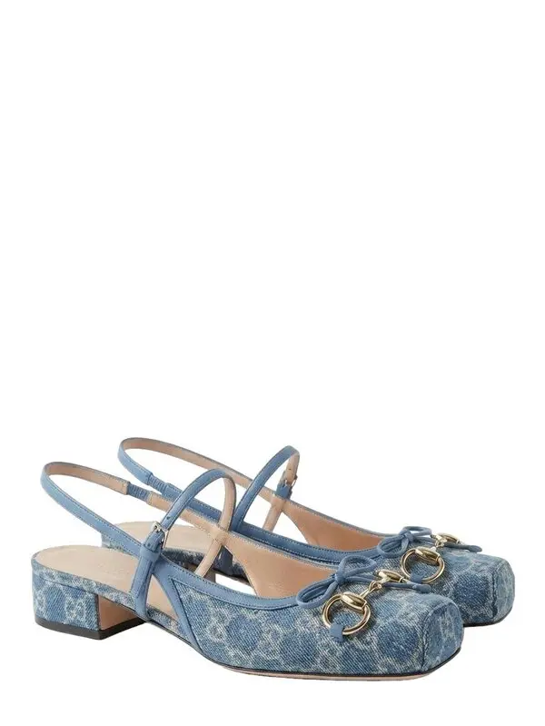 Gucci Horsebit Slingback - Blue