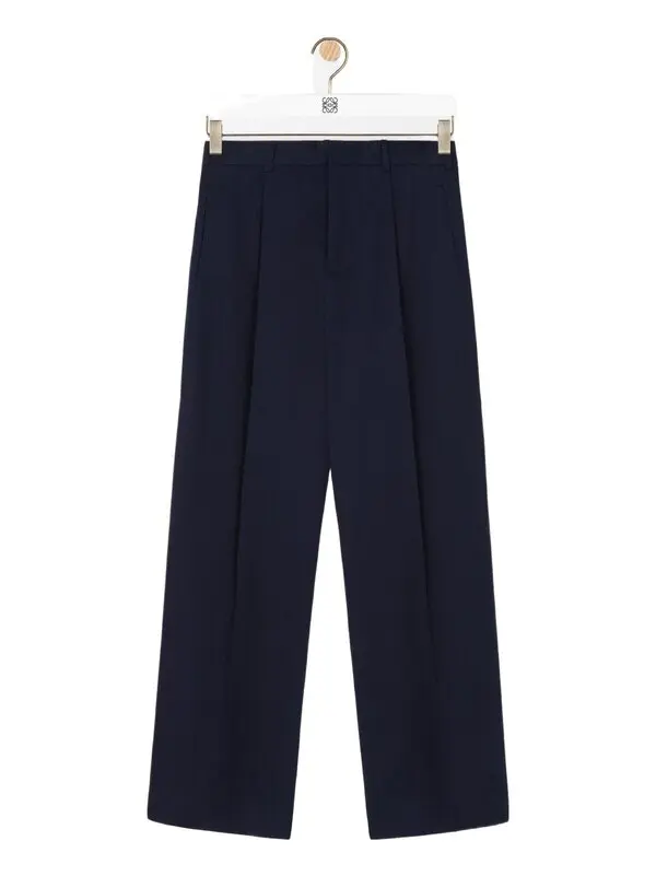 Loewe Wide-leg Tailored Trousers - Deep Navy Blue