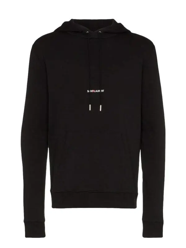 Saint Laurent Multi-star Logo Hooded Sweater - Black