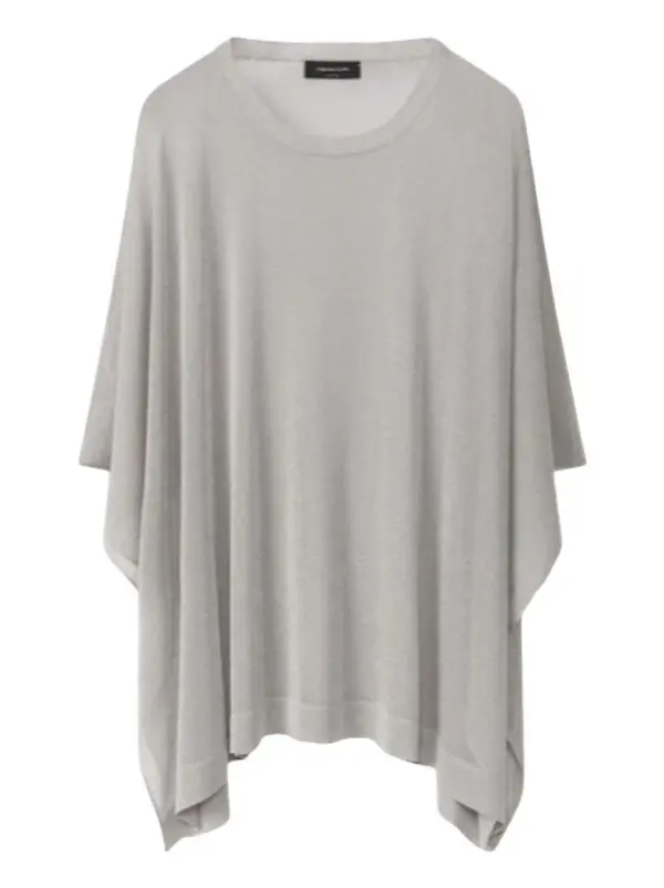 Fabiana Filippi Semi-sheer Knitted Cape - Gray