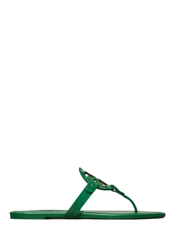 Tory Burch Miller Double T Slides - Grass