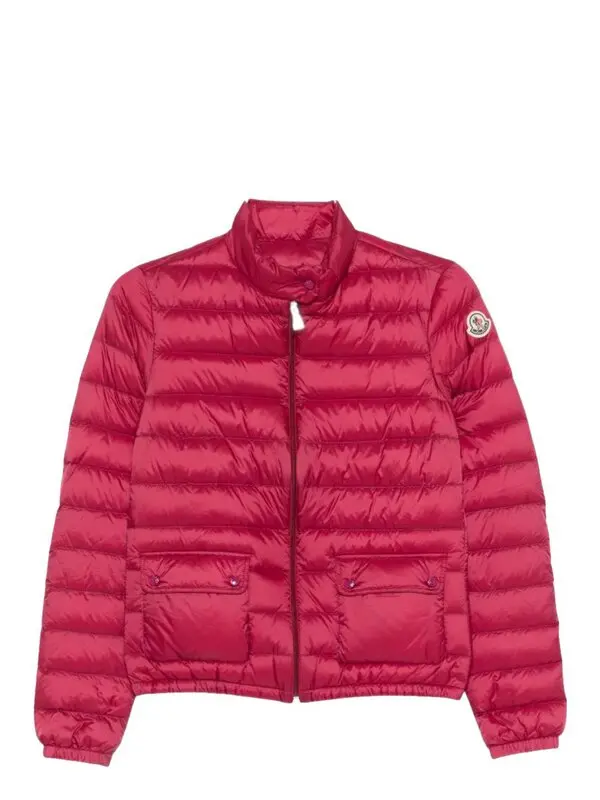 Moncler Zip-up Short Padded Jacket - Deep Red