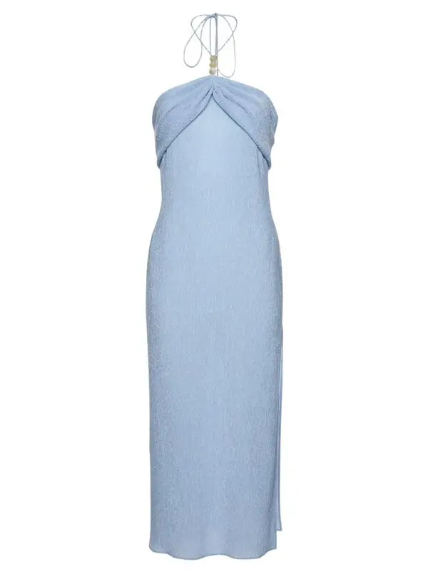 Magda Butrym Textured Strapless Maxi Dress - Blue