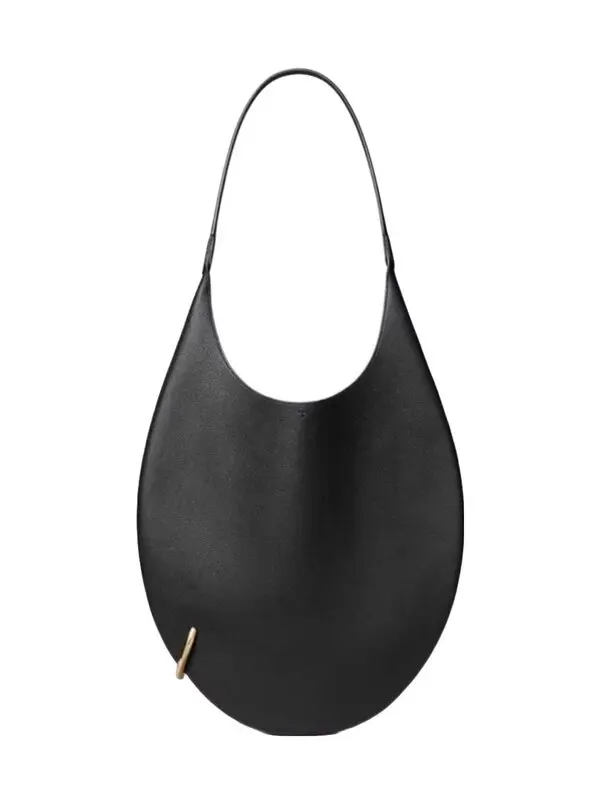 Tory Burch Pierced Soft Shoulder Bag - Black