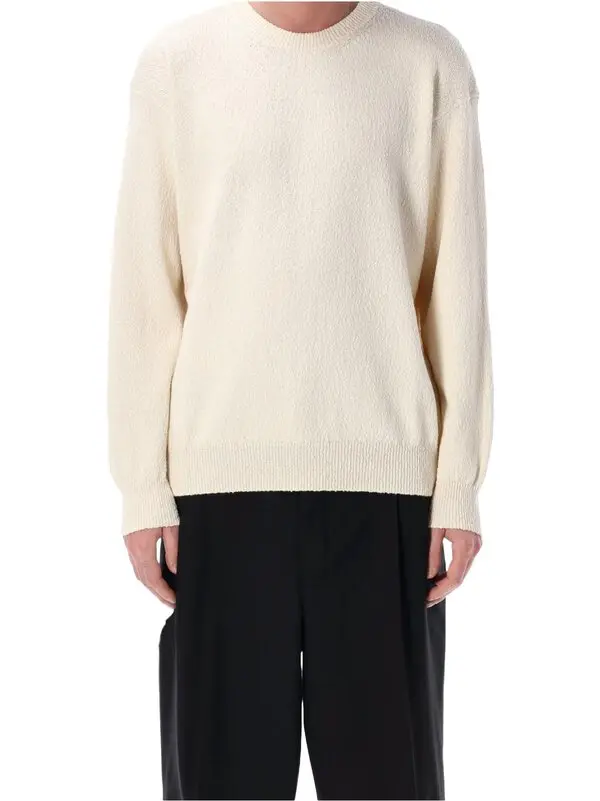 ROBERTO COLLINA Textured Crewneck Sweater - White