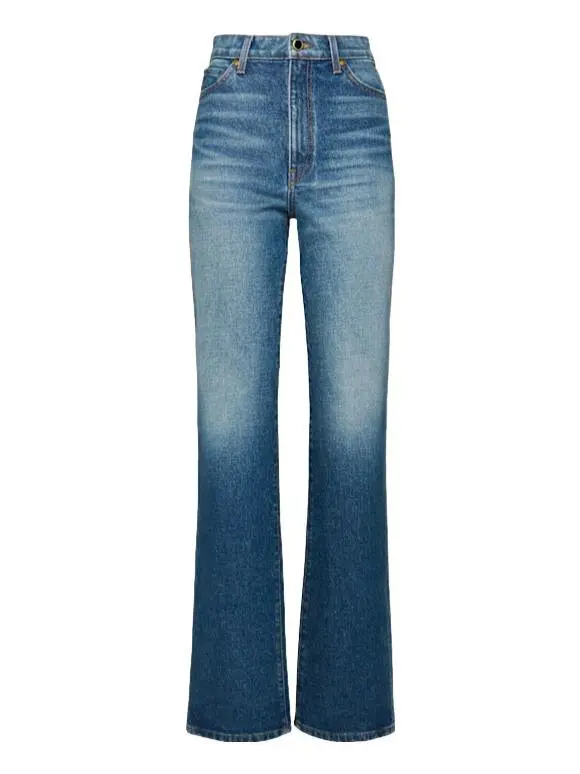 Khaite Danielle High-rise Straight Leg Jeans - Blue