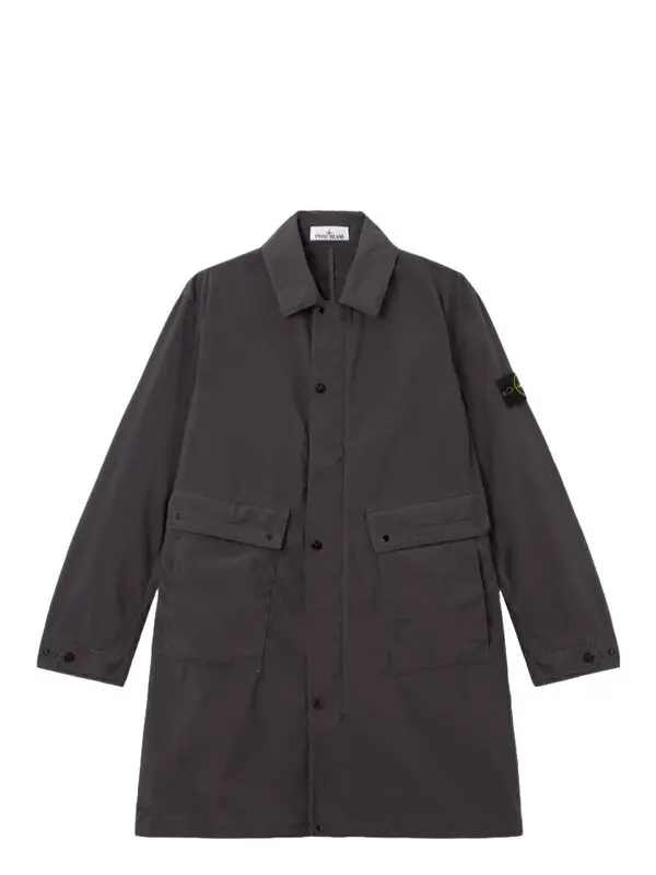 Stone Island Light Compact Touch Coat - Charcoal-grey