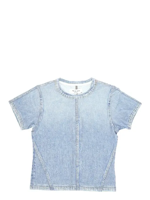 Rag & Bone Crewneck Short-sleeved Denim T-shirt - No