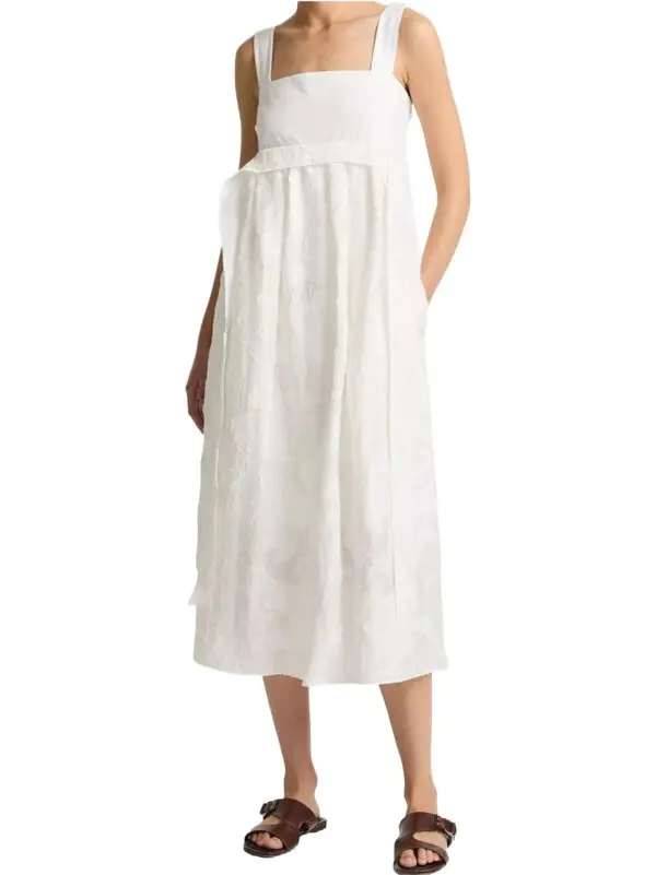 Vince Tie-waist Dress - Off White