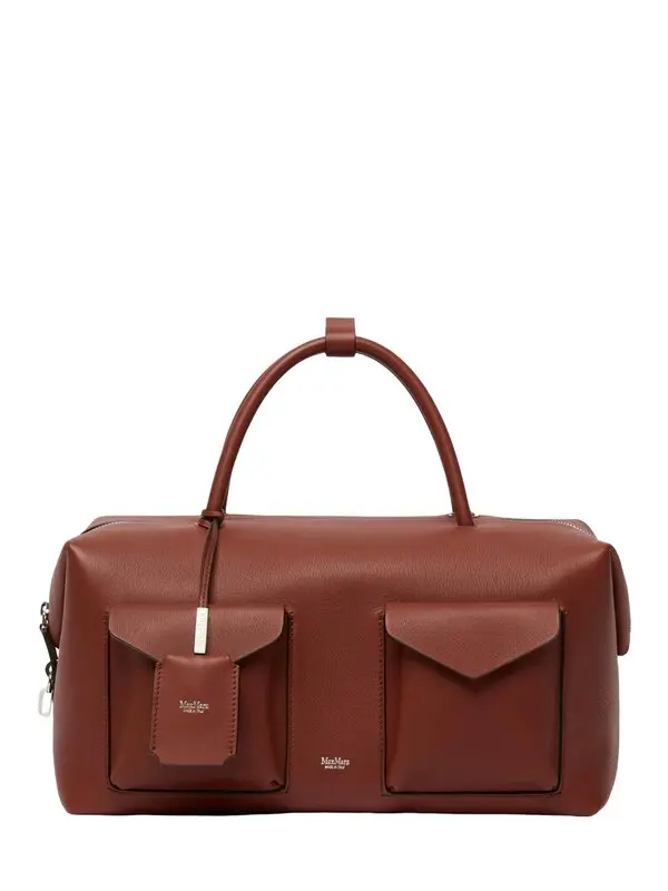 Max Mara Cargo Pocket Top Handle Tote Bag - Rust-colored