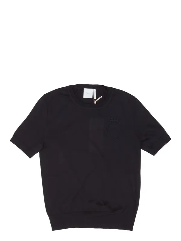 Dior Embroidered Médaillon Short-sleeved Sweater - Black