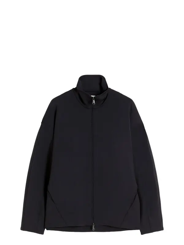 Max Mara Zip-up High Neck Sweatshirt - Black