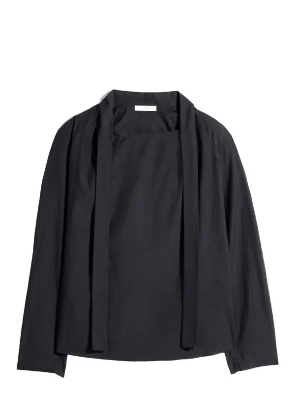 LEMAIRE Ascot Collar Relaxed Shirt - Squid Ink