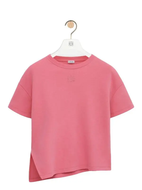 Loewe Asymmetrical Jersey T-shirt - Bright Pink