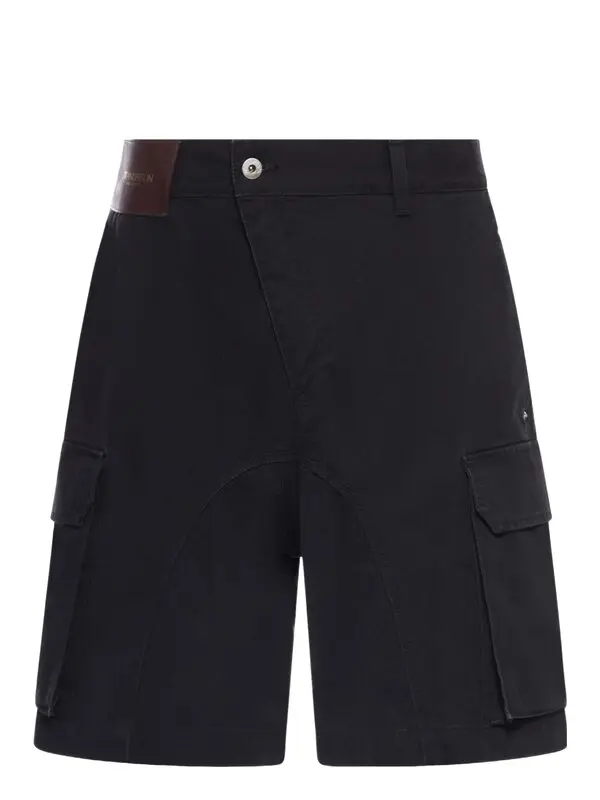 J.W.ANDERSON Twisted Patch Cargo Shorts - Black