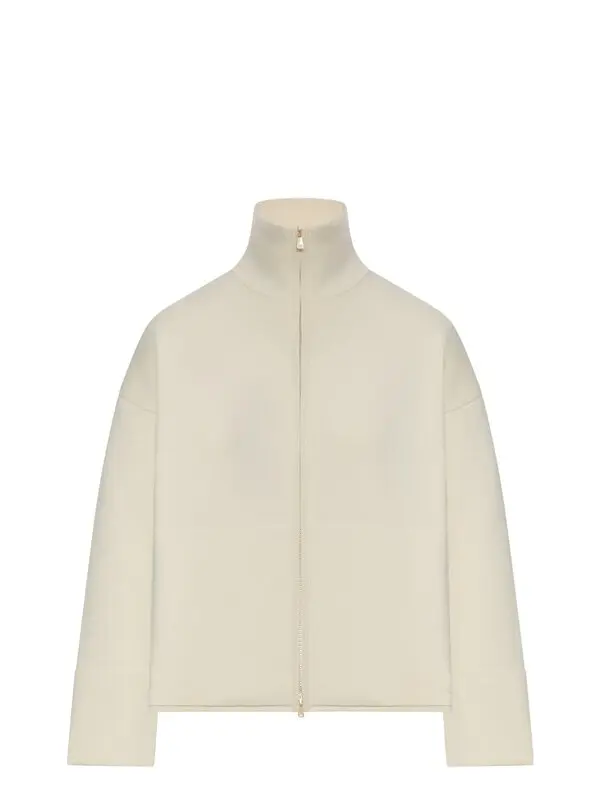 Max Mara High-neck Zipper Closure Sweatshirt - Nude