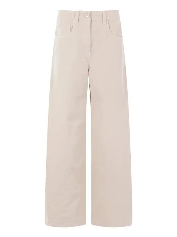Brunello Cucinelli Belt Loop Jeans - Chalk White
