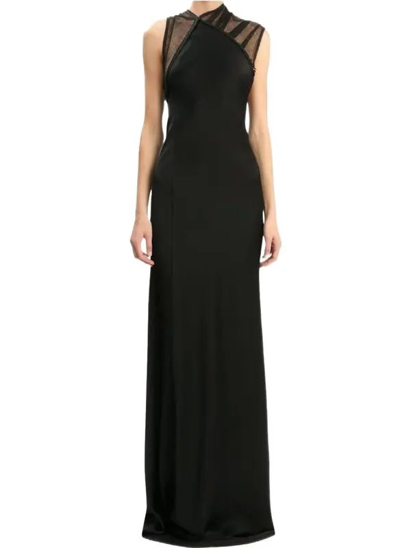 Victoria Beckham Mesh Gown - Black