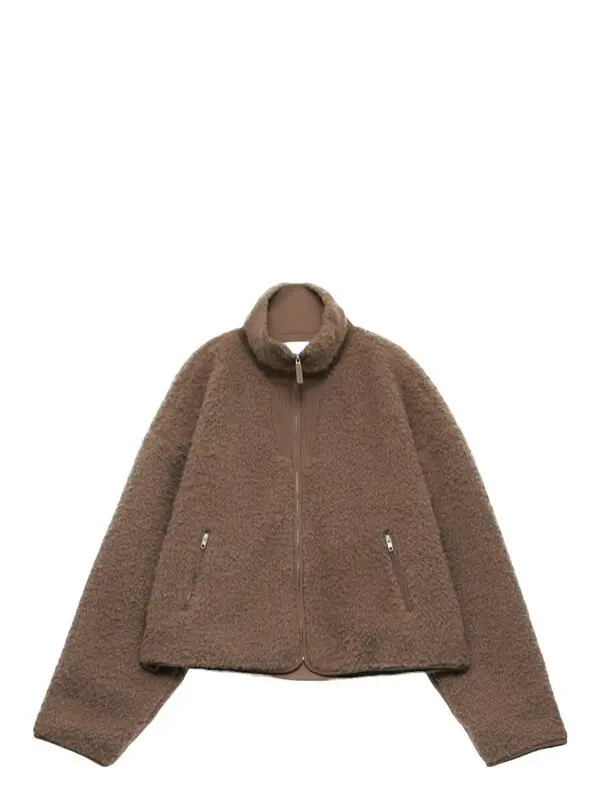 ENTIRE STUDIOS Fleece Zip-up Jacket - Brown