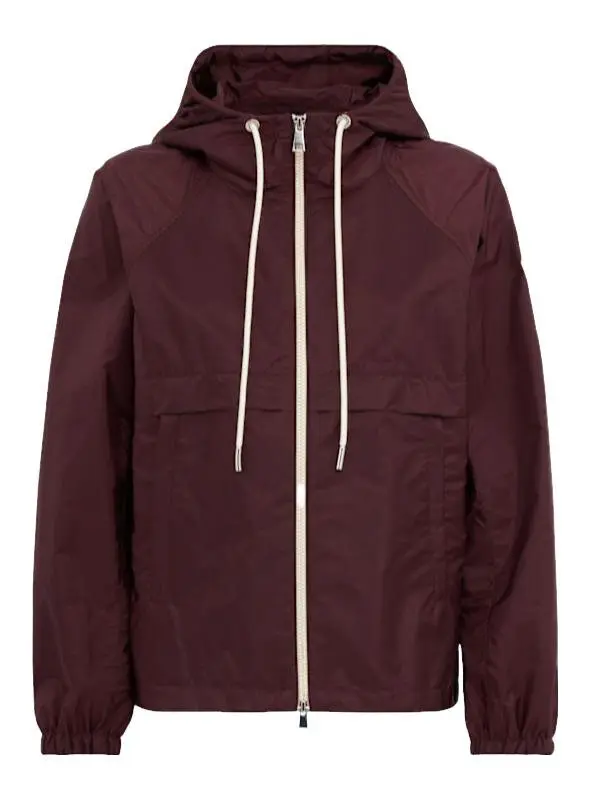 Moncler Coquelicot Hooded Nylon Casual Jacket - Red