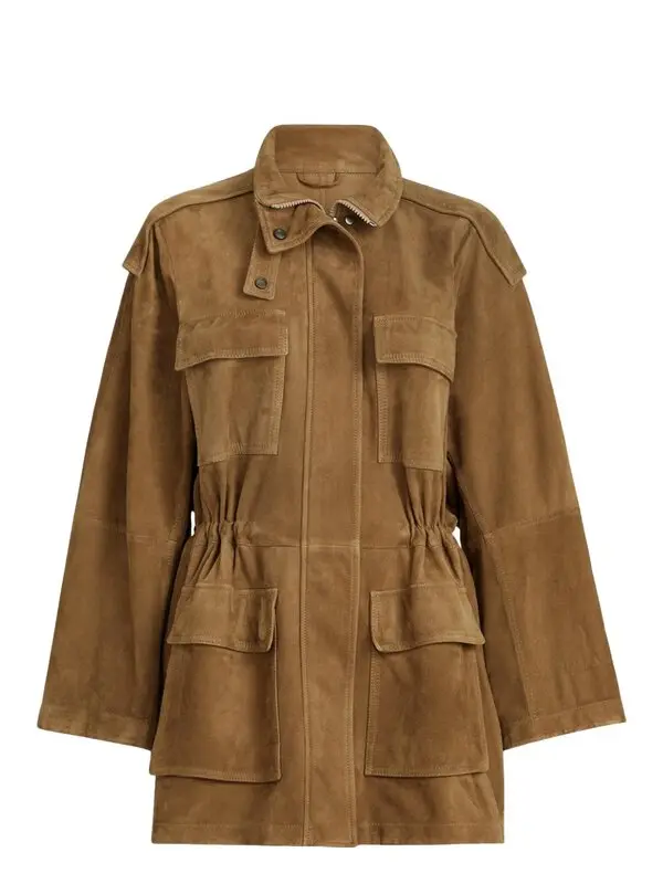 Brunello Cucinelli Suede Utility Jacket - Brown