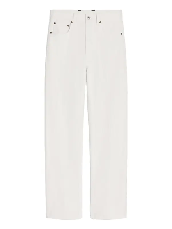 Celine Boyfriend Jeans In Cotton Denim - White