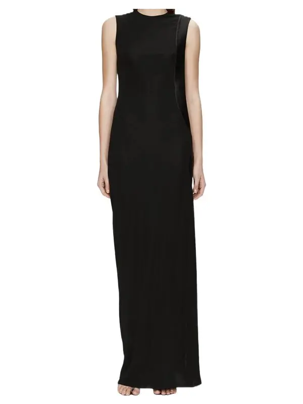 Christopher Esber Infinity Cutaway Satin Trimmed Dress - Black