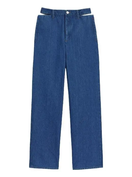 JIL SANDER Denim Cut-out Trousers - Denim Blue