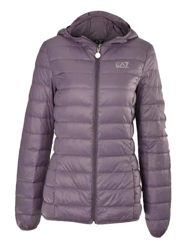 EA7 Quilted Down Hooded Jacket - Nude