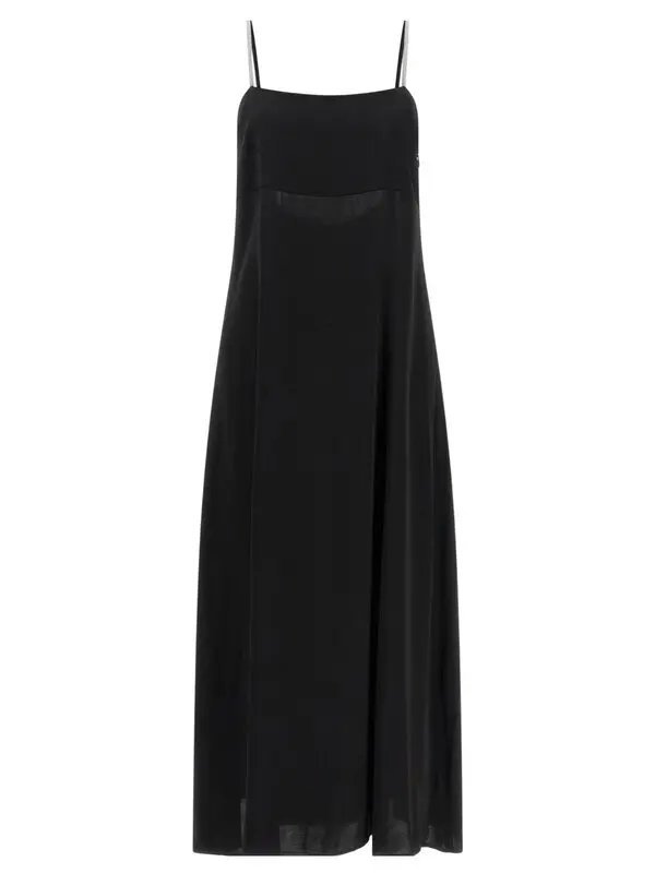Peserico Maxi Dress With Rhinestone Embellishments - Black