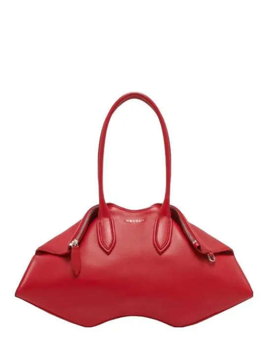 Alexander McQueen Manta Zip Shoulder Bag - Red