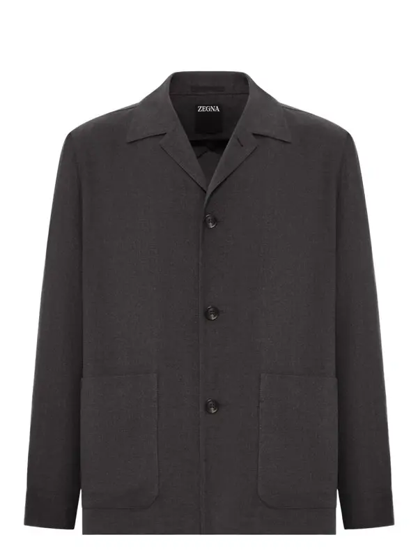 Zegna Linen Patch-pocket Jacket - Grey