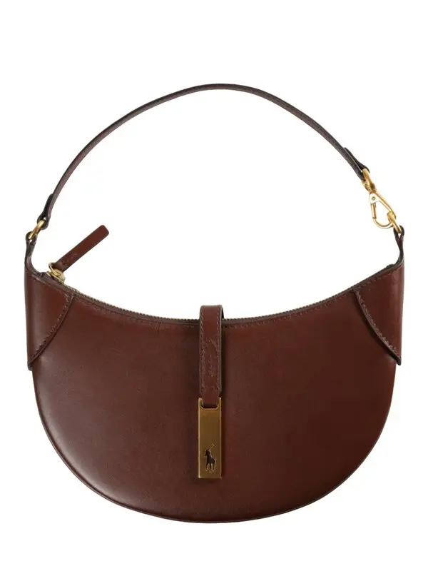Polo Ralph Lauren Logo Plaque Zipped Mini Shoulder Bag - Acorn
