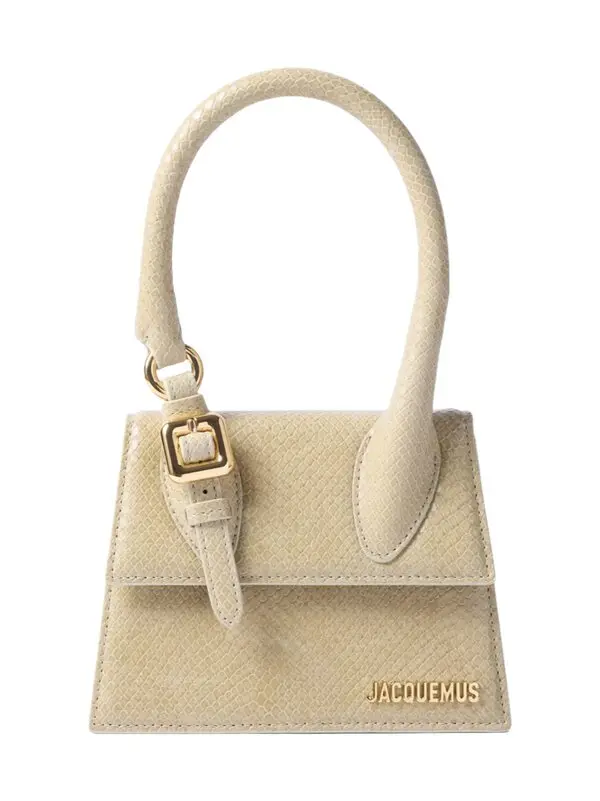 Jacquemus The Medium Chiquito Signature Buckled Handbag - Nude