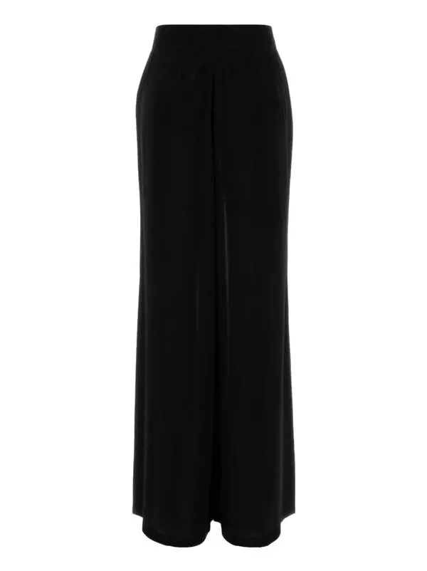 Alaïa Elastic Waist Wide-leg Pants - Black
