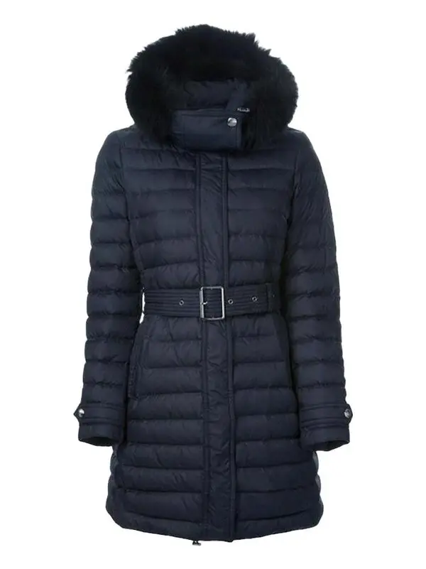 Burberry Long Sleeve Down Jacket With Hood - Black