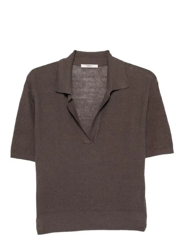 Barena Venezia Vibia Risada Open Collar Knitted Top - Brown