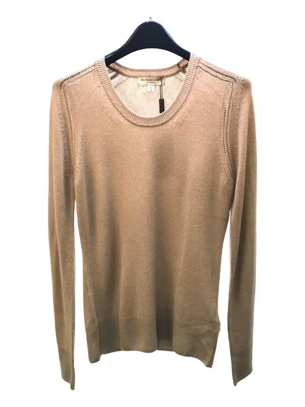Burberry Round-collar Cashmere Knitted Pullover - Nude