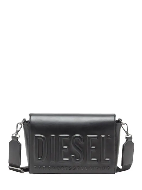 DIESEL® 3d Logo Shoulder Bag - Black