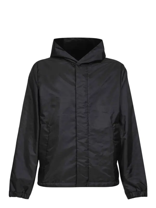 Moncler Logo Patch Zip-up Jacket - Black